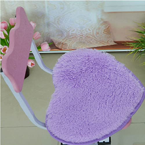 HOMSFOU 3pcs Dinning Cm Skid Sofa Anti Mat Light Doormat for Bathroom Heart Violet Bedroom Area Door Carpet Shaped Rugs Floor Home X Shape Non-Slip Living Plush Room Purple Fluffy