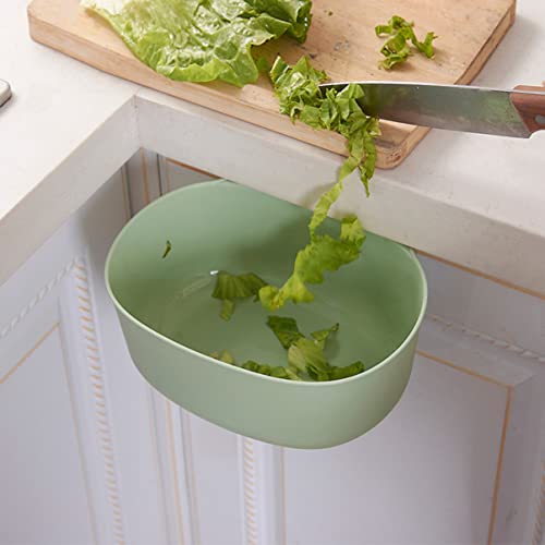 Alipis Plastic Bins Bins 2 pcs Storage Garbage Home Office Green for Kitchen Friendly Environmental Hanging Bin Cabinet Cover Wastebasket Door Without Rubbish Can Trash Rubbish Container