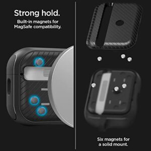 Spigen AirPods Pro 2nd Generation Mag Armor (Mag Fit) Case and Lanyard Strap Designed for AirPods Pro 2 (2022) MagSafe Compatible - Black