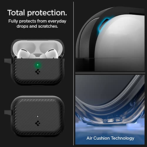 Spigen AirPods Pro 2nd Generation Mag Armor (Mag Fit) Case and Lanyard Strap Designed for AirPods Pro 2 (2022) MagSafe Compatible - Black