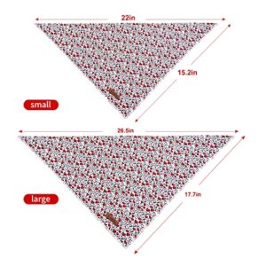 MR. CHUBBYFACE Valentines Day Dog Bandanas Reversible Triangle Bibs Scarf Accessories for Dogs Cats Pets