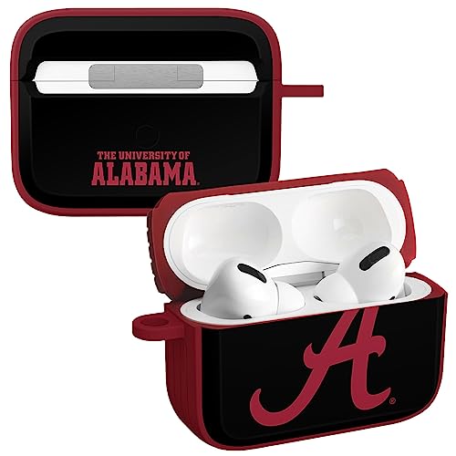 AFFINITY BANDS Alabama Crimson Tide HDX Case Cover Compatible with Apple AirPods Pro 1 & 2 (Classic Black)