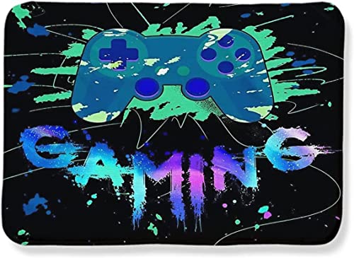 Carpet Boys Gaming Gamer Rug Gamepad Living Room Mat Gamer Bedroom Controller Rug Boys Non-Slip Doormat (Black,40x60cm16x24)