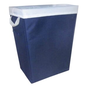 tapered laundry hamper with removable liner, navy