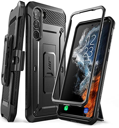 SUPCASE Unicorn Beetle Pro Case for Samsung Galaxy S23 Plus 5G (2023), Full-Body Dual Layer Rugged Belt-Clip & Kickstand Case (Black)