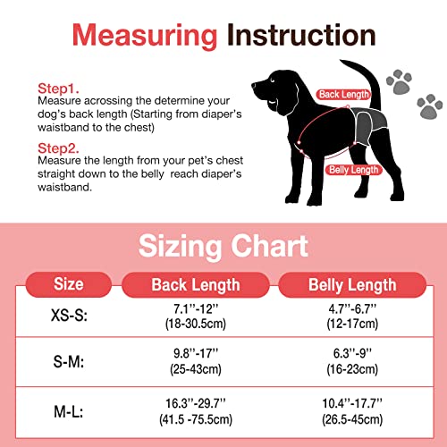 Pet Soft Dog Suspenders 2 Pieces Female Dog Diaper Suspenders for Dogs Diaper Keeper Suspender for Dog Skirt, Dog Dress (Brown & Red, M/L)