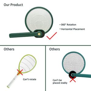 Redeo 4 Pcs Foldable Electric Fly Swatter Fly Killer Bug Zapper Racket and 2 in 1 Rechargeable Mosquito Killer for Indoor and Outdoor (4 Pack)