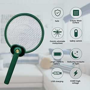 Redeo 4 Pcs Foldable Electric Fly Swatter Fly Killer Bug Zapper Racket and 2 in 1 Rechargeable Mosquito Killer for Indoor and Outdoor (4 Pack)