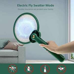 Redeo 4 Pcs Foldable Electric Fly Swatter Fly Killer Bug Zapper Racket and 2 in 1 Rechargeable Mosquito Killer for Indoor and Outdoor (4 Pack)