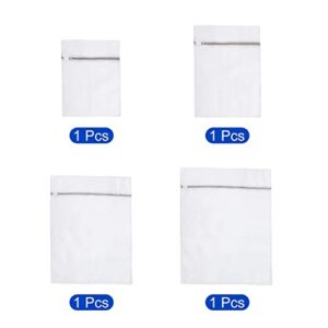 PATIKIL Universal Wash Bag Mesh Washing Cleaning Bag Zipper Clothes Shoes Bag 25x30mm,30x40mm, 40x50mm, 50x60mm for Washing Machine