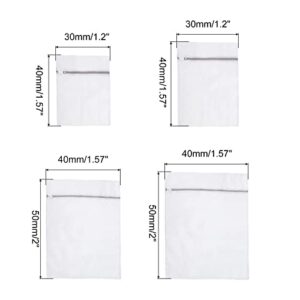 PATIKIL Universal Wash Bag Mesh Washing Cleaning Bag Zipper Clothes Shoes Bag 25x30mm,30x40mm, 40x50mm, 50x60mm for Washing Machine