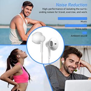 2 Pack USB C Headphones in Ear Earphones Earbuds with Mic and Volume Control Compatible with Google Pixel Samsung Galaxy Huawei iPad Pro