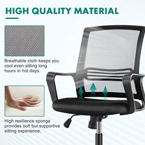 OLIXIS Tall Office Drafting Ergonomic Lumbar Support Armrests Standing Desk Chair with Adjustable Foot Ring Breathable Mesh, Comfortable Padded Seat Cushion, Black