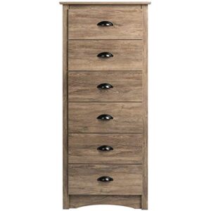 Prepac DDC-2354 Salt Spring 6-Drawer Tall Chest, Drifted Gray & Salt Spring 5-Drawer Chest, Drifted Gray