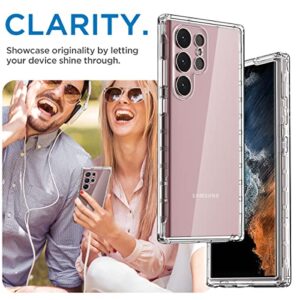 AICase for Samsung Galaxy S23 Ultra Case Clear Full Body Rugged [Never Yellowing] [Military Grade Anti-Drop] Bumper Silicone Heavy Duty Protection Shockproof Cover for Samsung S23 Ultra Case 6.8"