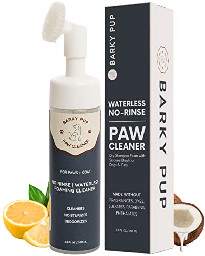 Dog Paw Cleaner (6.8 fl oz) - No-Rinse Foaming Paw Cleanser - No Artificial Fragrances or Dyes - Natural Pet Paw Cleaner for Dogs and Cats - Dandelion Allergy Relief