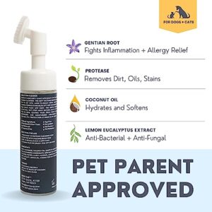 Dog Paw Cleaner (6.8 fl oz) - No-Rinse Foaming Paw Cleanser - No Artificial Fragrances or Dyes - Natural Pet Paw Cleaner for Dogs and Cats - Dandelion Allergy Relief