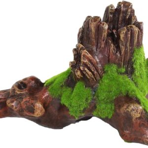 Penn-Plax Aqua-Flora Aquarium Living Resin Decorations with Embedded Glosso Plant Seeds: Naturally Inspired Bogwood 3-Piece Bundle – Safe and Healthy for Freshwater Fish