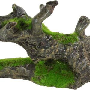 Penn-Plax Aqua-Flora Aquarium Living Resin Decorations with Embedded Glosso Plant Seeds: Naturally Inspired Bogwood 3-Piece Bundle – Safe and Healthy for Freshwater Fish