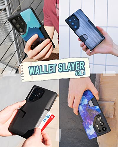 Smartish Galaxy S23 Ultra Wallet Case - Wallet Slayer Vol. 1 [Slim + Protective] Grip Credit Card Holder for Samsung - Black Tie Affair