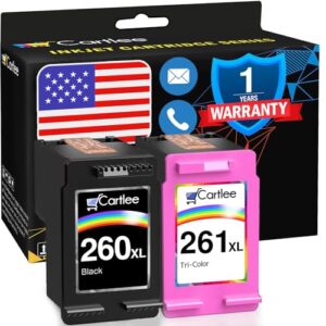 cartlee remanufactured ink cartridges replacement for canon 260 and 261 ink cartridges for canon ts6420 ink cartridges for canon ink 260xl 261 cartridges for canon ts6400 ink cartridges pg-260 ts5320