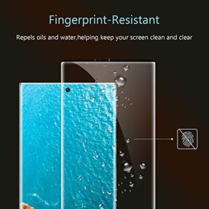 [2+2 Pack] Galaxy S22 Ultra Screen Protector, 9H Tempered Glass, Ultrasonic Fingerprint Support, 3D Curved, HD Clear Scratch Resistant for Samsung Galaxy S22 Ultra 5G Glass Screen Protector