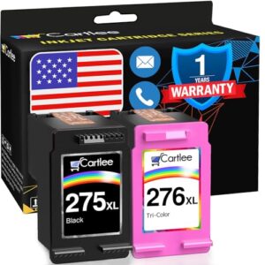 cartlee remanufactured ink cartridges replacement for canon 275 and 276 ink cartridges for canon ink 275xl 276 for canon pixma ts3522 ink cartridges for canon tr4720 ink cartridges printer combo pack