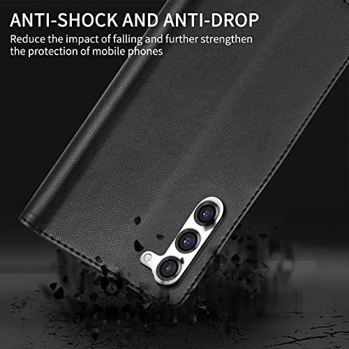 Neiye Compatible with Samsung Galaxy S23 Wallet Case with RFID Blocking Card Slots Stand Magnetic Closure Flip PU Leather Phone Cover for Samsung Galaxy S23 Case Wallet(6.1 inch-Black)