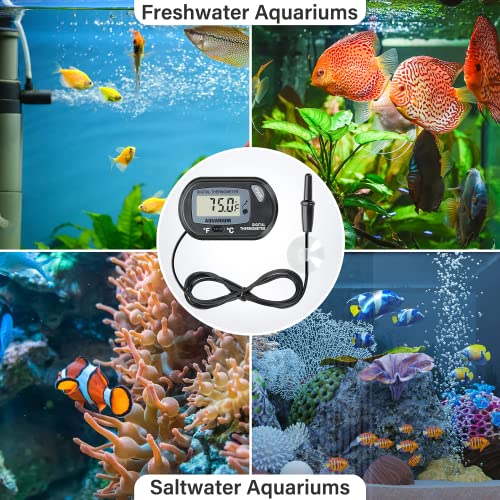 Simple Deluxe 5.5 Inch/8.5 Inch Aluminum Reflector E26 Socket Clamp Light with a Digital Aquarium Thermometer or 2700K LED Bulb