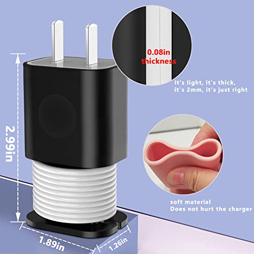 2 in 1 Silicone Charger Protector, 2023 New 20w/18w Data Cable Winder Anti-Break Protection Cable Storage,Suitable for 12/13/14 Charger Silicone Protective Case (2 pcs)