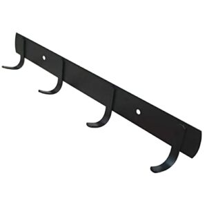 AOLZUNK Coat Hooks Wall Mounted, Stainless Steel Coat Rack, Hanging Coats Towels Hats Clothes, Black