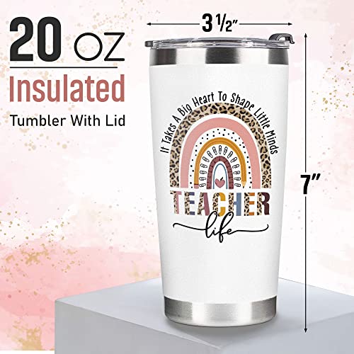 Teacher Gifts For Women - Teacher Appreciation Gifts From Students - Gifts for Teachers - Teacher Gifts For Birthday, Appreciation Week, Back To School - Teacher Valentine Gifts 20 Oz Teacher Tumbler