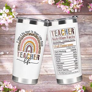 Teacher Gifts For Women - Teacher Appreciation Gifts From Students - Gifts for Teachers - Teacher Gifts For Birthday, Appreciation Week, Back To School - Teacher Valentine Gifts 20 Oz Teacher Tumbler