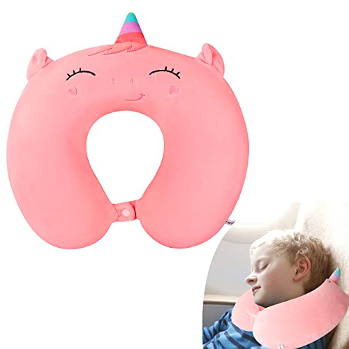 DIGHEIGG Kids Neck Pillow for Traveling (Unicorn3)