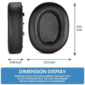 Suoman Replacement Earpads Cushions for Sony WH-1000XM5, [Noise Isolation Memory Foam] [Added Thickness] [More Soft Comfortable] Replacement Earpads for Sony WH1000XM5