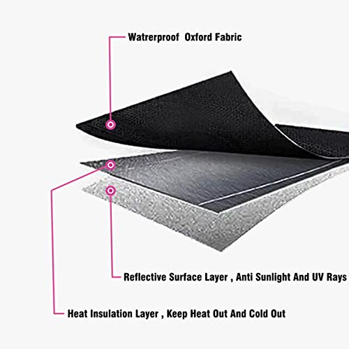 RV Door Window Shade Cover, Camper Trailer Sun Blackout Side Door Window Shade Cover, UV Rays Protectio, Side Door Window Shade Cover-Black (16 x 25 inch)