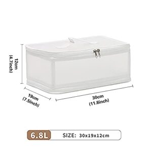 TUNKENCE Storage Foldable Transparent PP Case Clothes Stackable Box Organizer Waterproof Housekeeping & Organizers Storage Bins for Baby