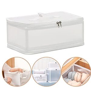 TUNKENCE Storage Foldable Transparent PP Case Clothes Stackable Box Organizer Waterproof Housekeeping & Organizers Storage Bins for Baby