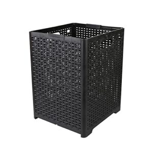 laundry basket, hampers for laundry, collapsible laundry baskets organizer dirty clothes hamper plastic foldable laundry bin corner clothing hamper, towel hamper for wet towels 48l (black, 1pc)