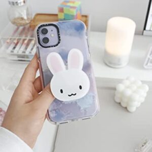 Bunny Rabbit Phone Grip Phone Charm | Phone Stand, Phone Mount, Grip tok (White)