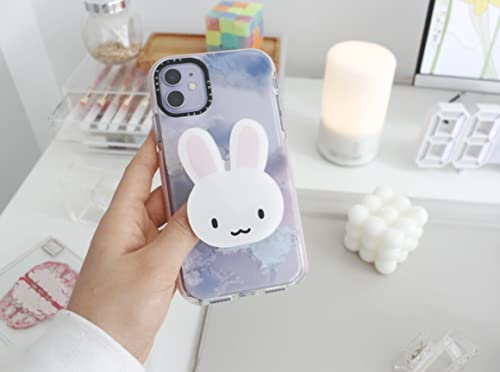 Bunny Rabbit Phone Grip Phone Charm | Phone Stand, Phone Mount, Grip tok (White)