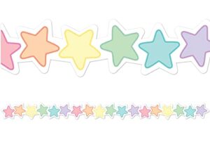 teacher created resources pastel pop stars die-cut border trim