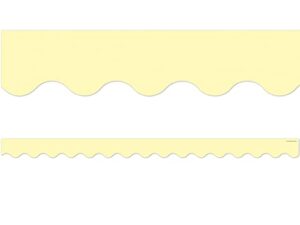 teacher created resources pastel yellow scalloped border trim