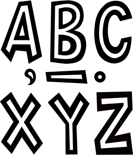 Teacher Created Resources Black and White 7" Fun Font Letters