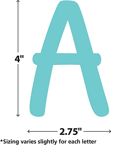 Teacher Created Resources Light Turquoise 4" Modern Classic Letters Combo Pack