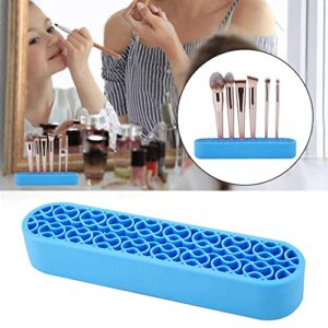 AKOAK 1 Pack Silicone Makeup Brush Holder, Cosmetics Storage Box Desktop Finishing Container, Painting Pen Holder Sewing Craft Organizer (Blue)