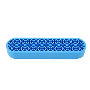 AKOAK 1 Pack Silicone Makeup Brush Holder, Cosmetics Storage Box Desktop Finishing Container, Painting Pen Holder Sewing Craft Organizer (Blue)