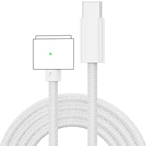 ponjel 140w usb c to magnetic 3 charging cable cord compatible with macbook air (m2, 2022) and macbook pro (14-inch, m2, 2023), pro (16-inch, m2, 2023), pro (14-inch, 2021), pro (16-inch, 2021) 6.6ft