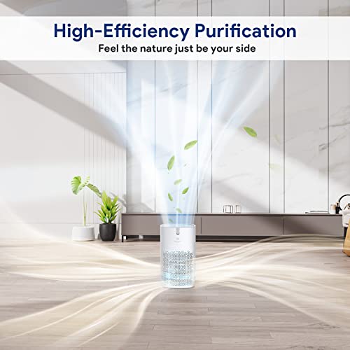 Air Purifier for Home Large Room, Bagotte 4-in-1 H13 HEPA Filter Air Purifier up to 1725 ft² in 60 Min, 24dB Quiet 4 Speeds 6 watts Sleep Mode Energy Saving, Remove 99.97% Dust Smoke Odor Ozone Free