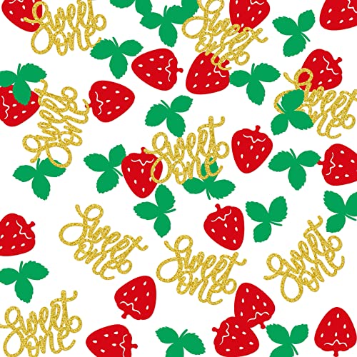 Strawberry 1st Birthday Confetti, Sweet One Brithday Decor, Berry Sweet, Strawberry Party Decorations, 300 Pcs